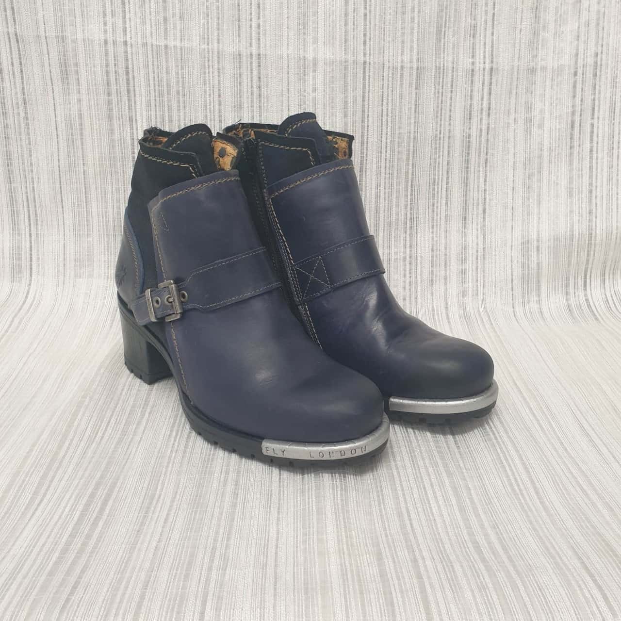 Fly London UK Superior Quality & Super Smart Blue Ankle Boots With ...