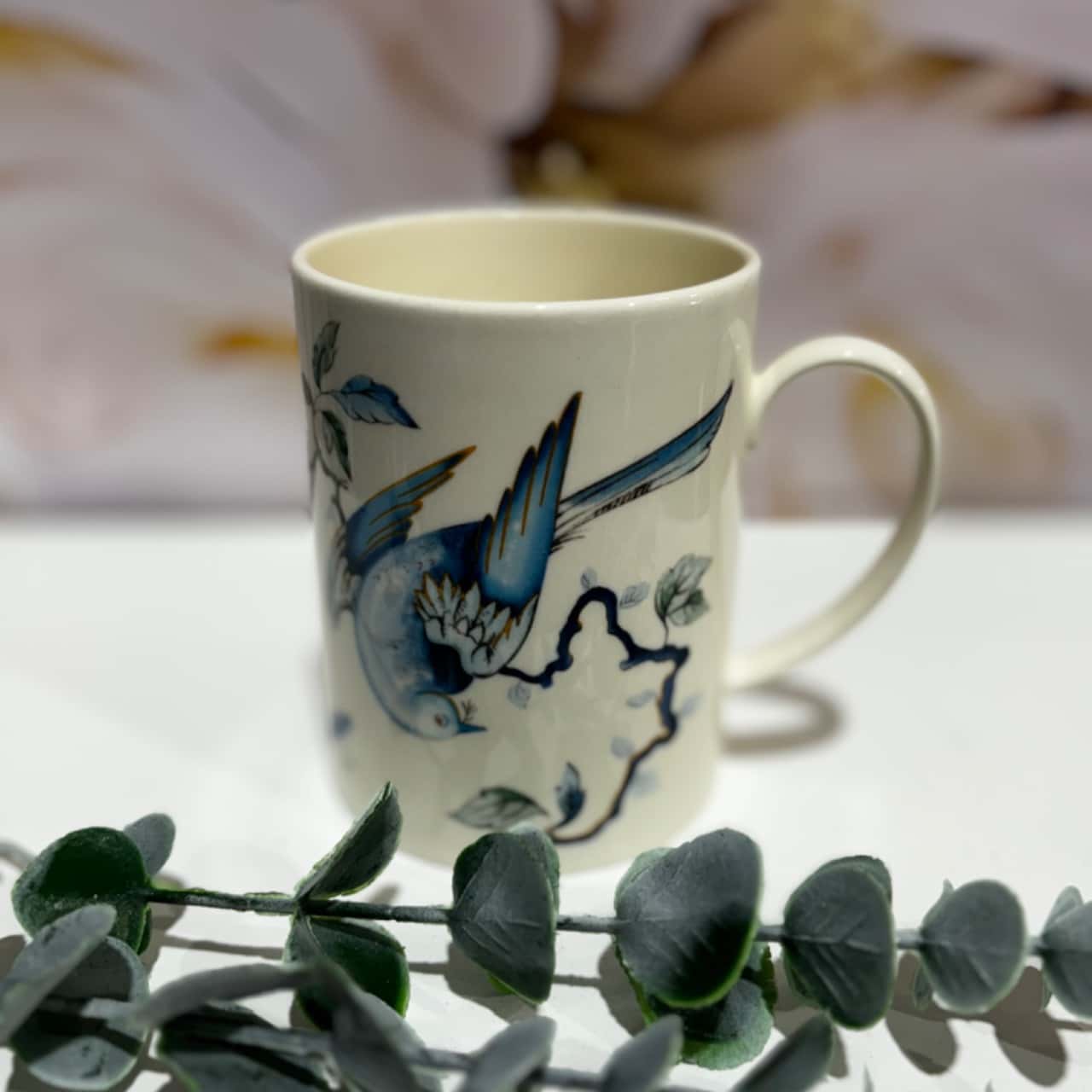 Wedgwood Blue Bird Mug in Honor of the 250th Anniversary of Queens ware