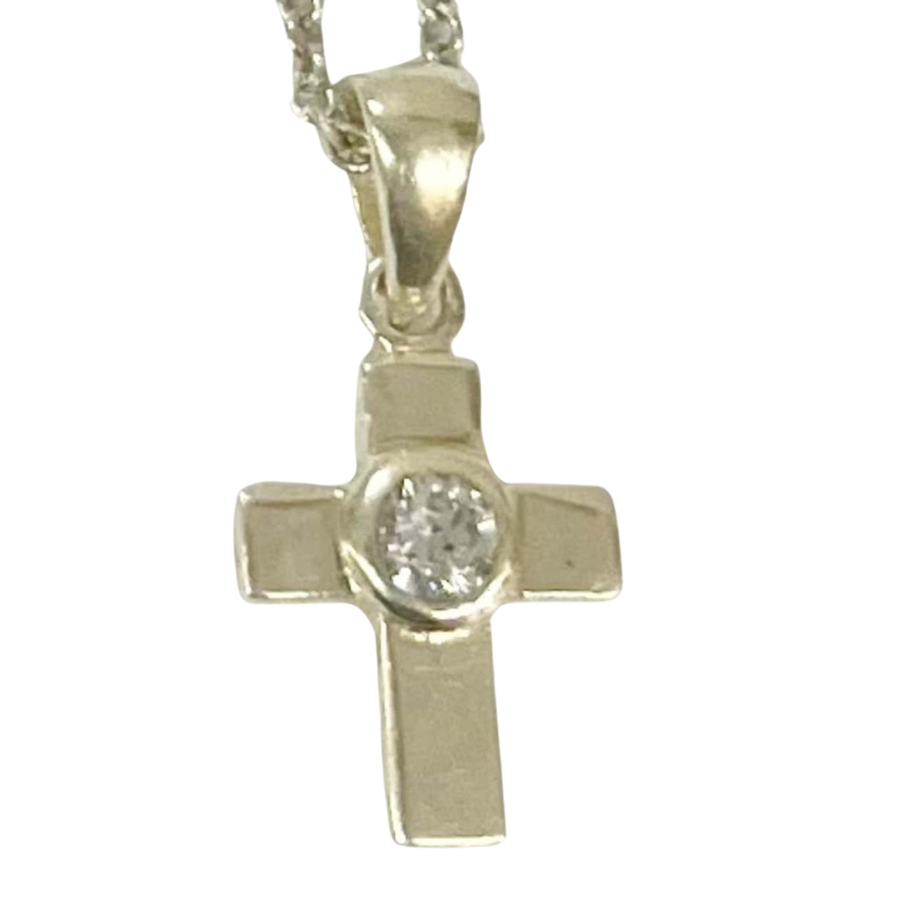925 Chain and cross gemstone pendant- just beautiful(s)