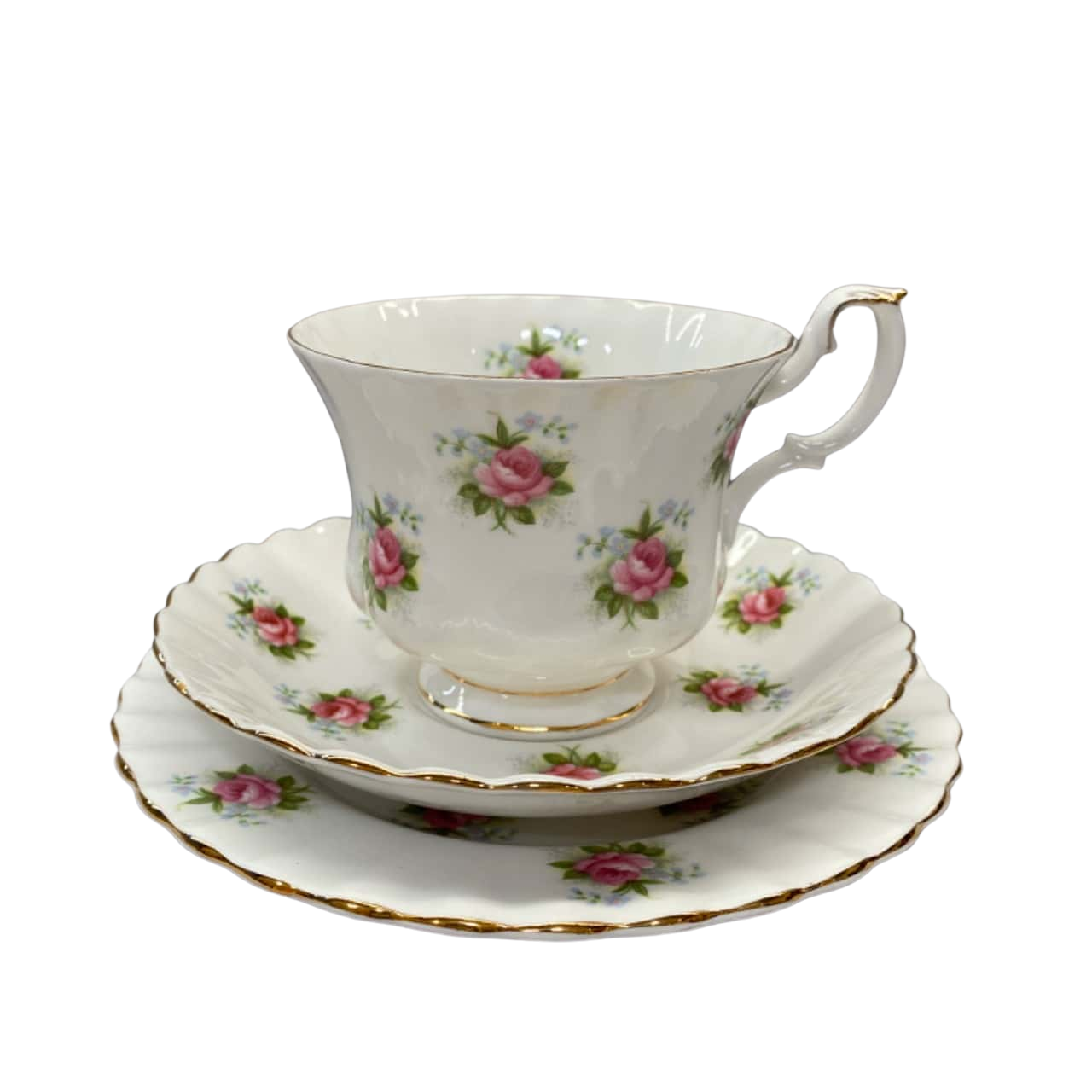 Royal Albert 3 Piece Forget Me Not Rose Tea Cup Set s Royal Albert 3 Piece Forget Me Not Rose Tea Cup Set s