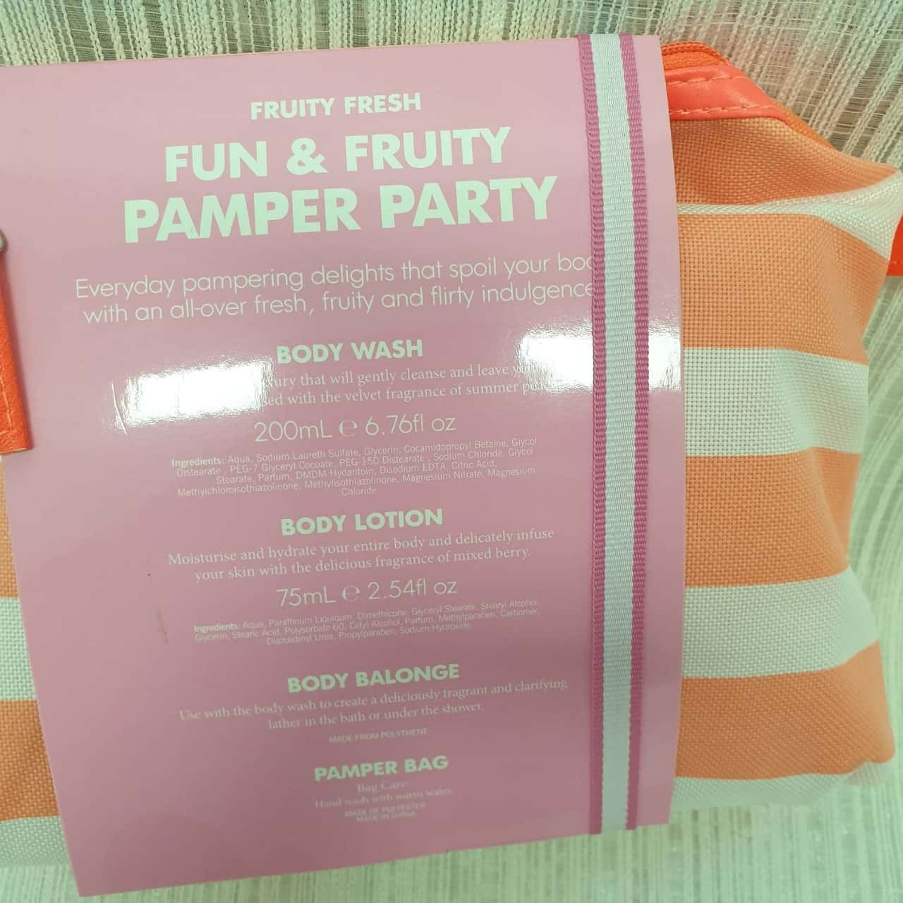 Fun & Fruity Pamper Party Mini Body Care Gift Set in Pretty Orange ...