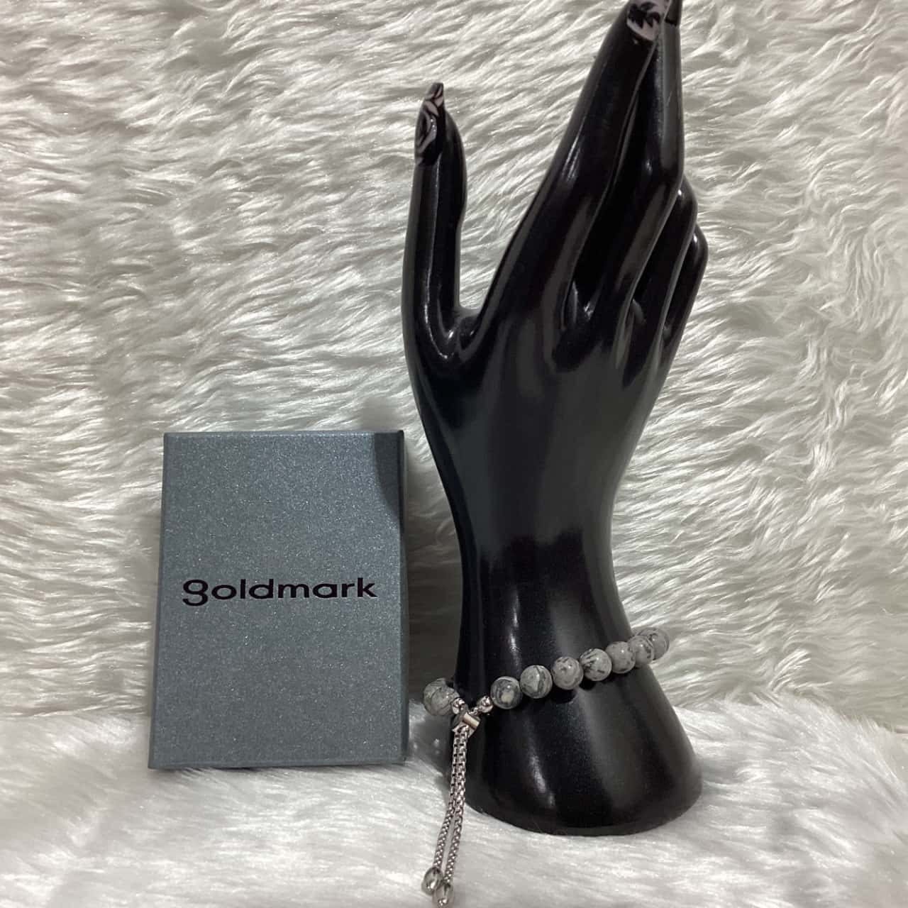 Goldmark Jewellers Womens Beaded Bracelet Grey / Silver (s)