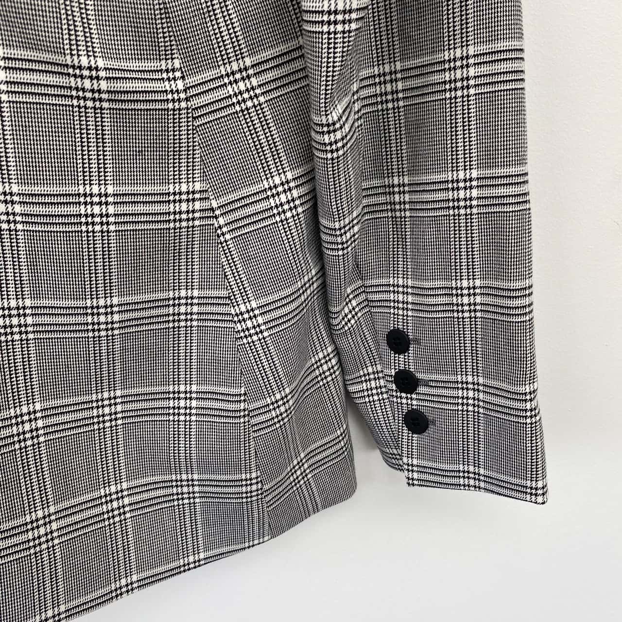 Portmans Black White Gingham Blazer Size 12