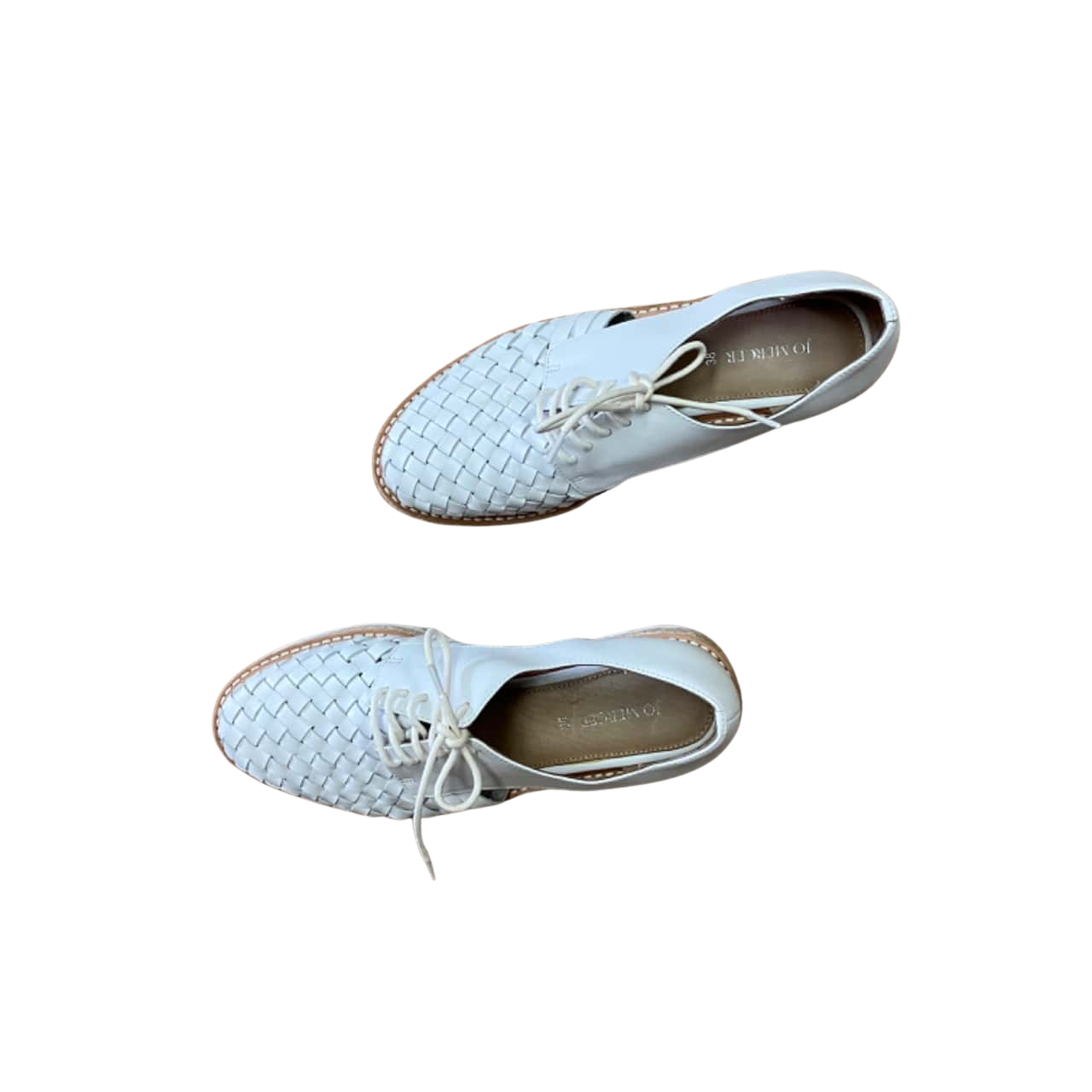 Jo Mercer Leather White Shoes Size 38 (s)