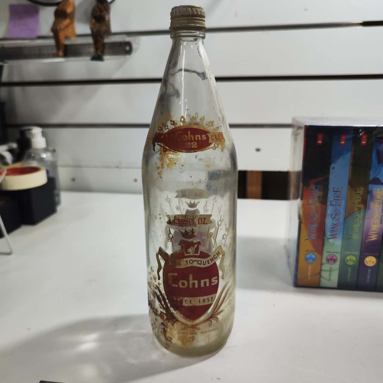Cohns Vintage Soda Bottle Glass 32Fl.Oz