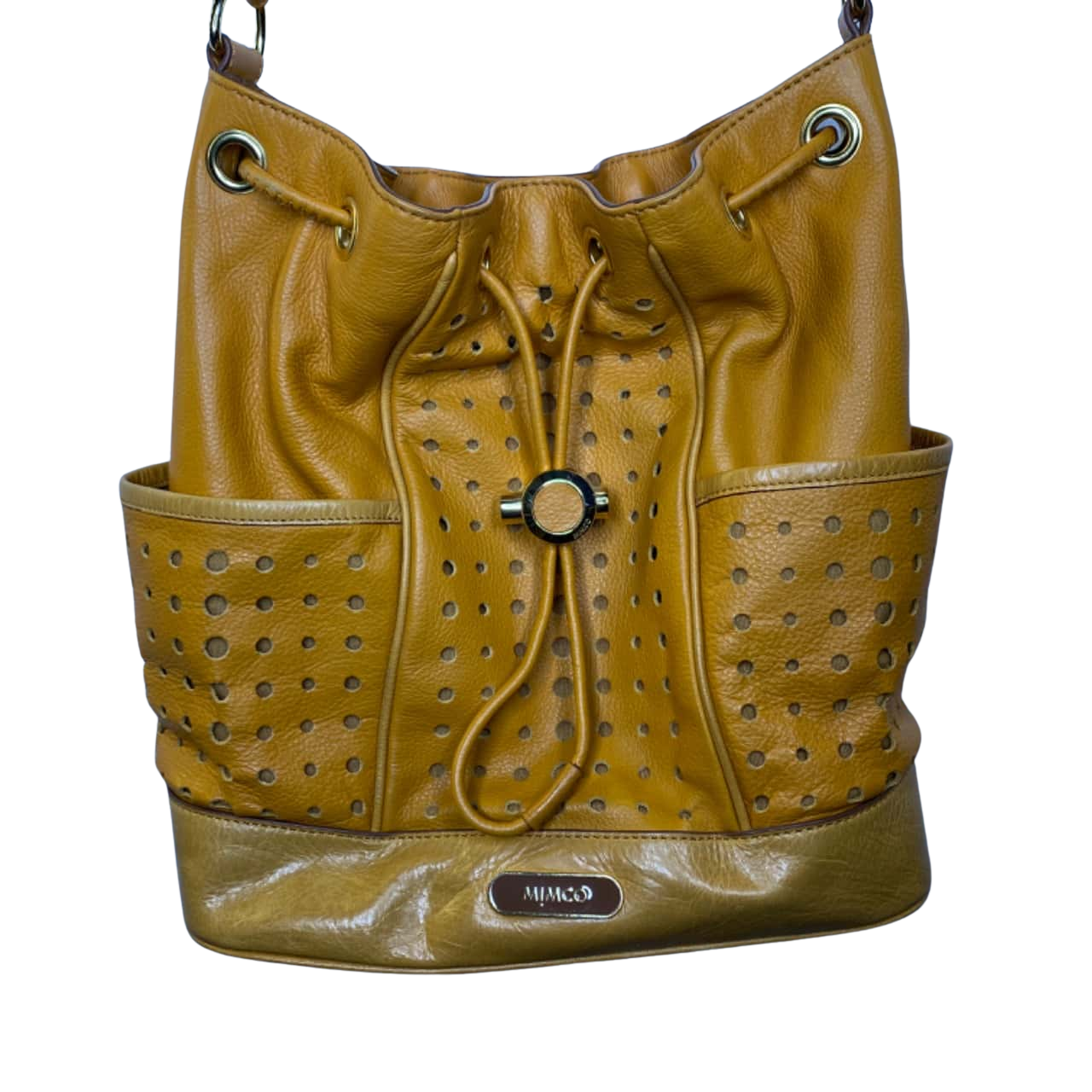 Mimco Womens Leather Handbag Brown (s)