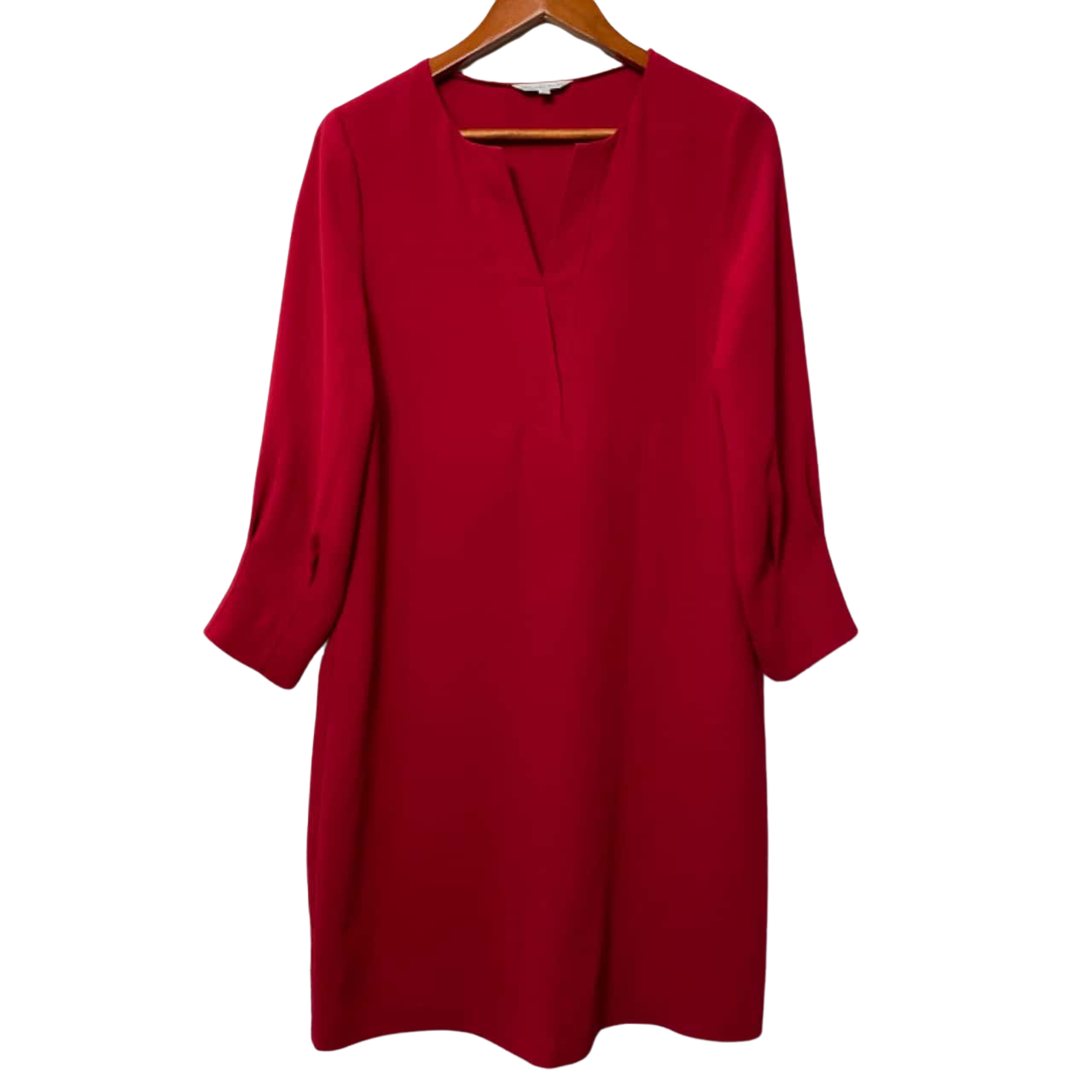 Women’s Veronika Maine Size 8 Long Sleeve Red Tunic Dress