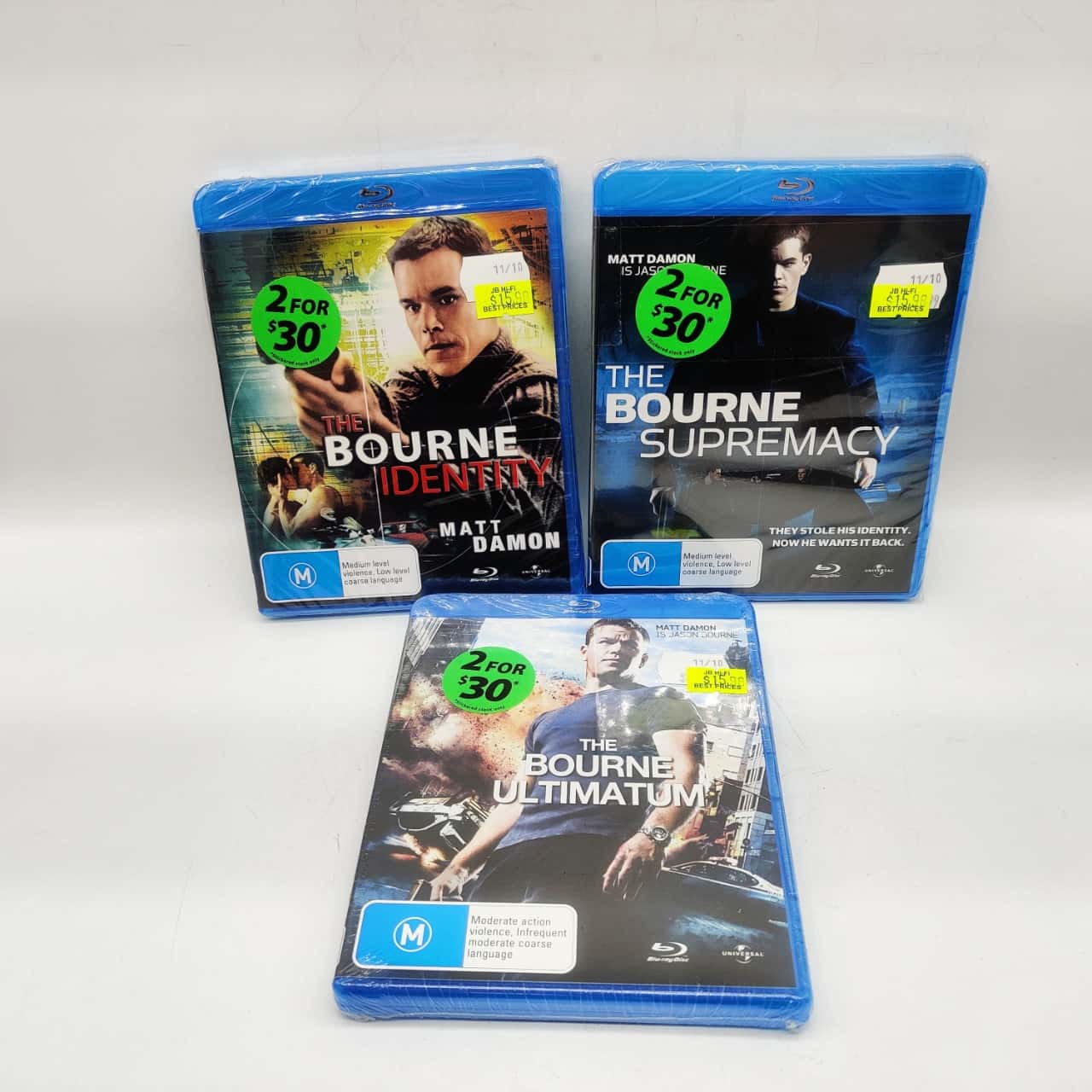 BNIP Bourne Blu-Ray 3 DVD Collection - Supremacy, Ultimatum & Identity - Matt Damon-1500475(s)