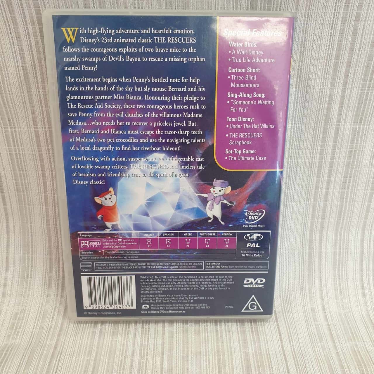 ** SALE ** DVDs Kids - Disney's Collection - The Rescuers - Cartoon ...