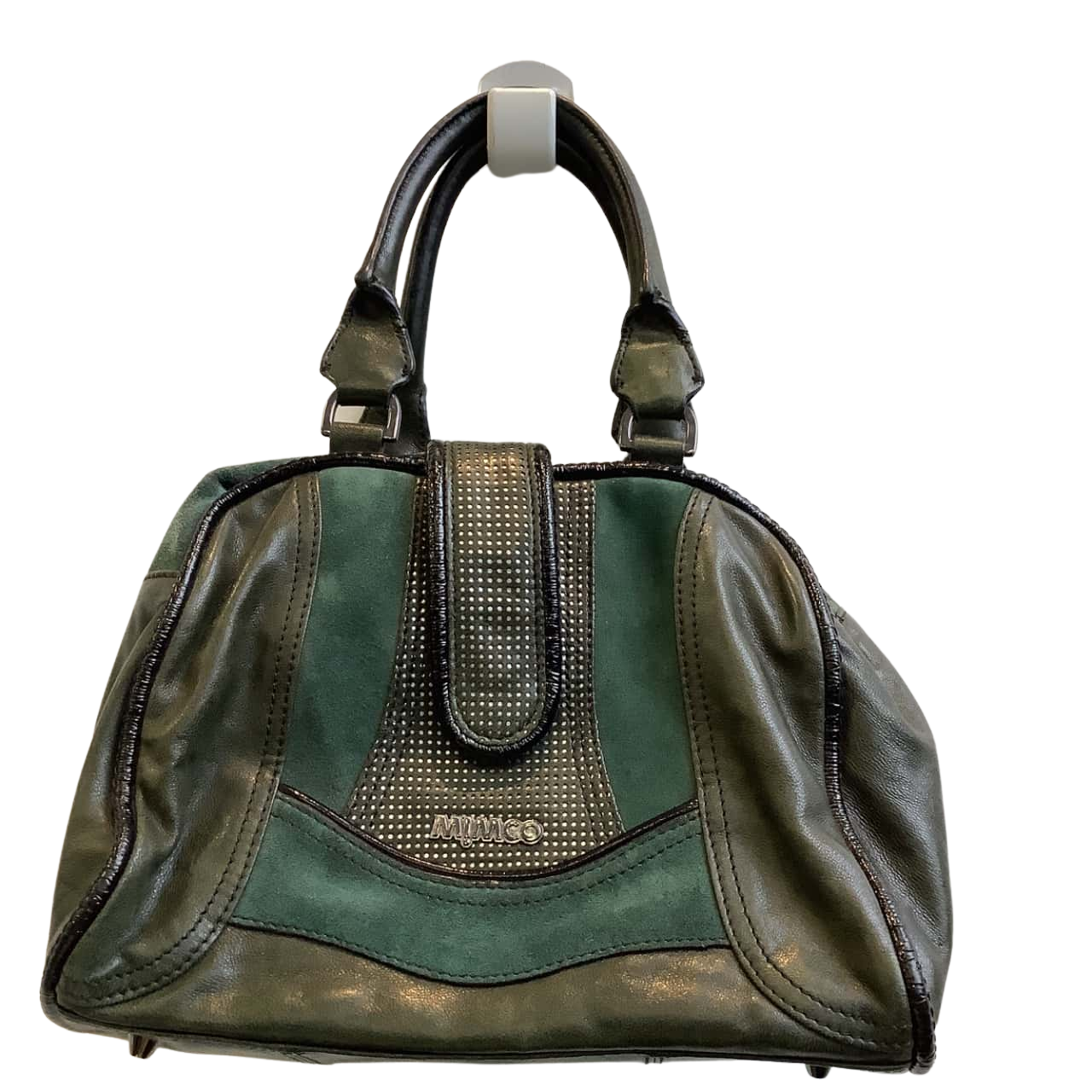 Mimco Womens Two Straps Leather Handbag Green(s)
