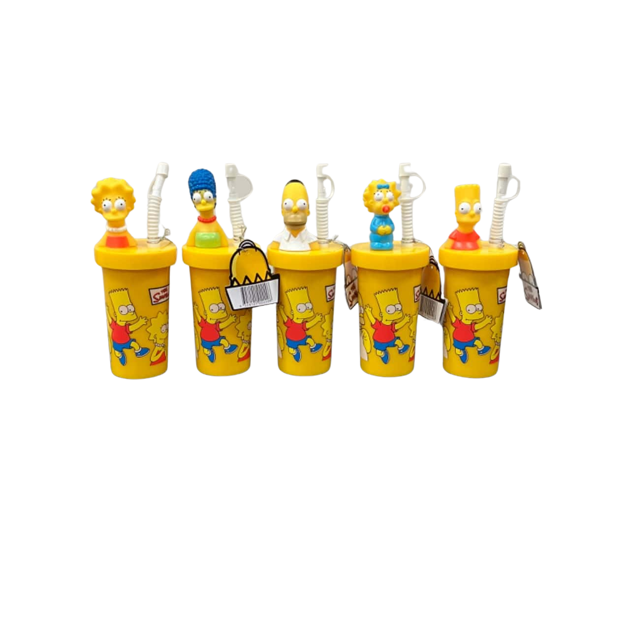 The Simpsons 2007 Studio Characters Tumbler/Straws BNWT