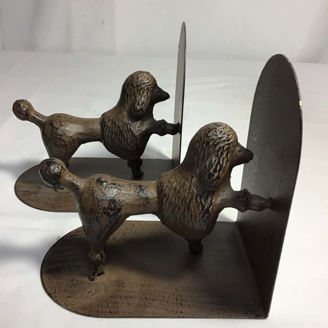 Metal Poodle Bookends