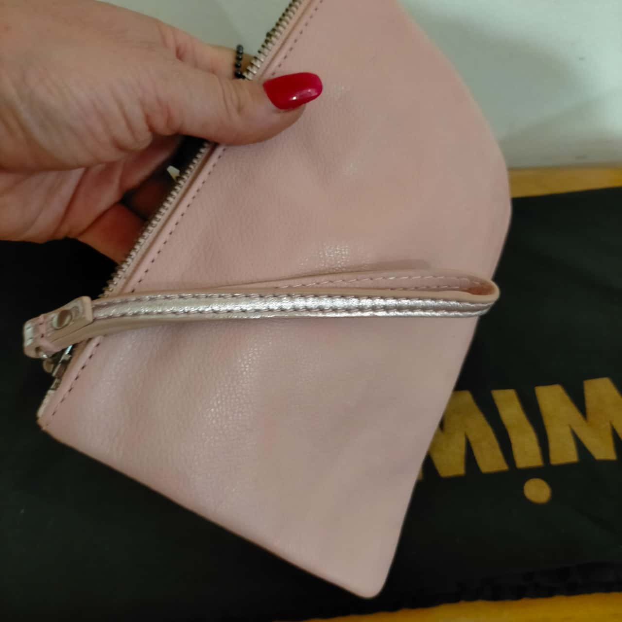Mimco NWT Metallic Pink leather Wristlet(s)