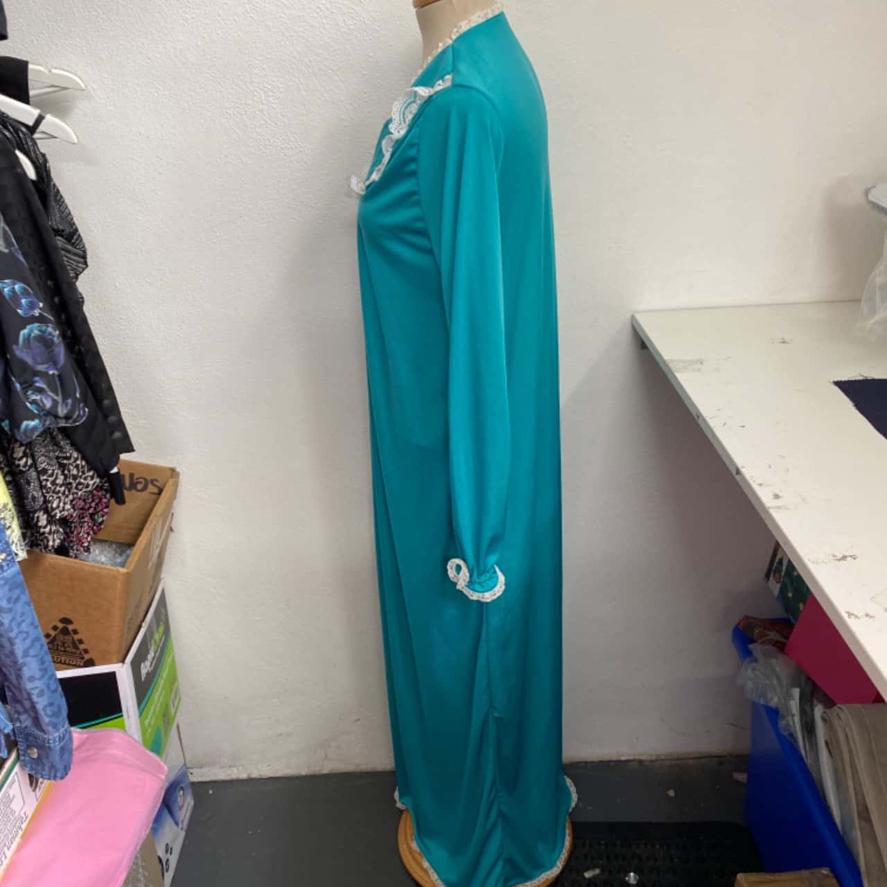 Light blue long night gown