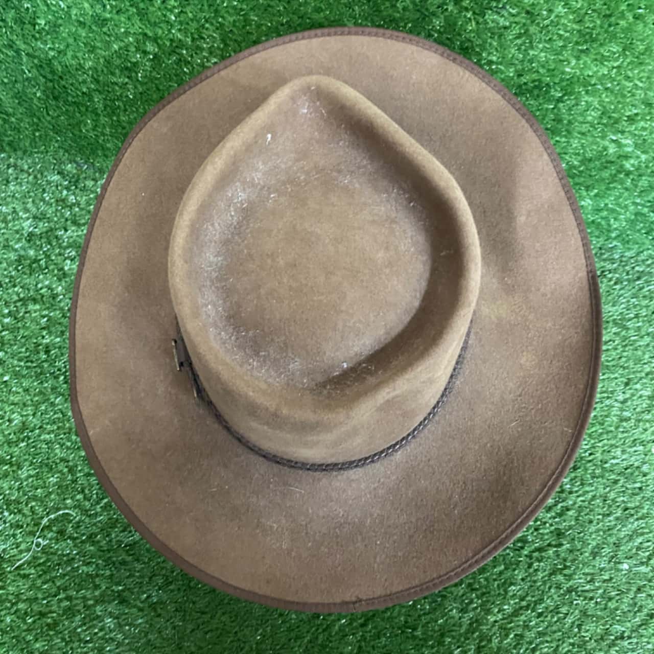 Akubra Light Brown Suede Hat (Size 60)(s)