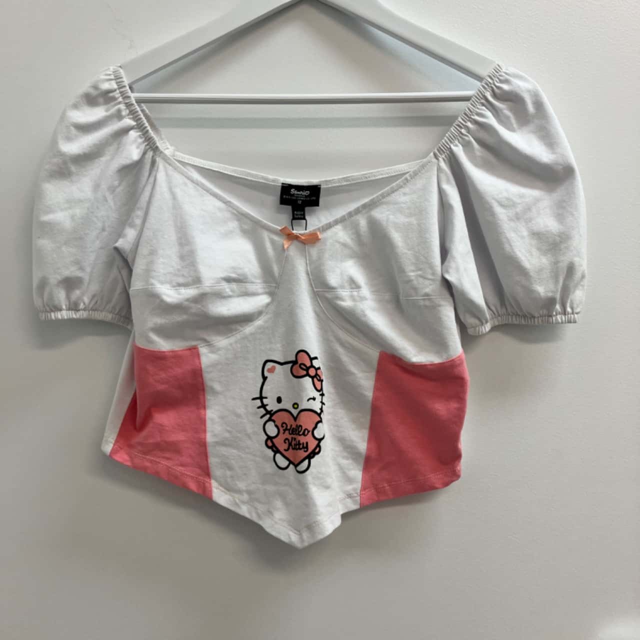 Ladies NGO x Hello Kitty Square Neck Crop Top Size 12 BNWT(s)