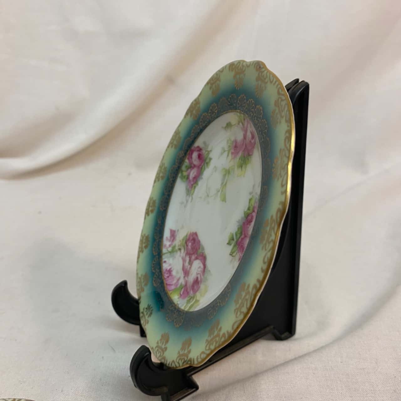 Pair Vintage VICTORIA AUSTRIA Small Saucer Plates (s)