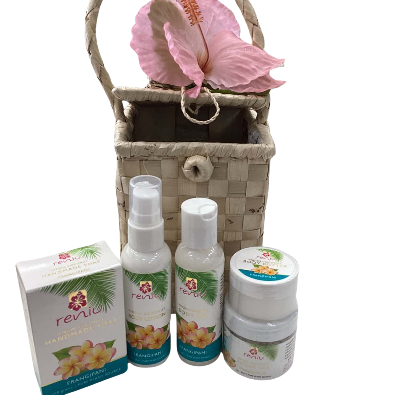 Reniu by Pure Fiji Frangipani Gift Basket NEW(s)