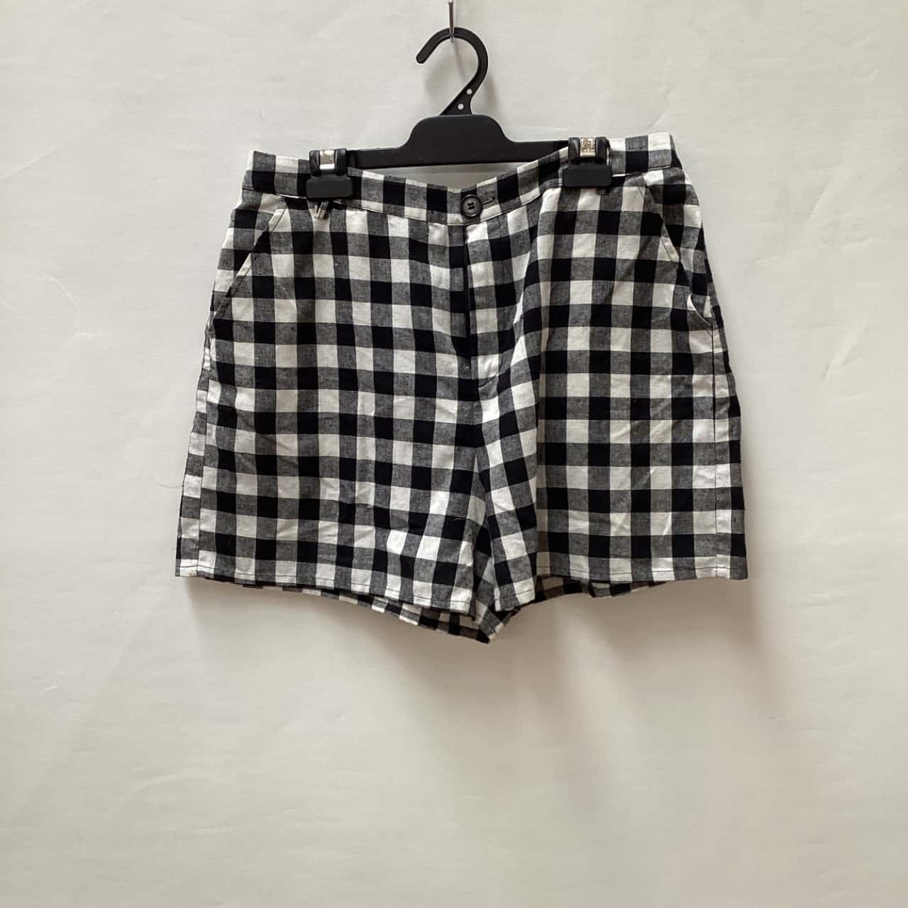 Dangerfield Womens Size 14 Shorts Black / Gingham (s)