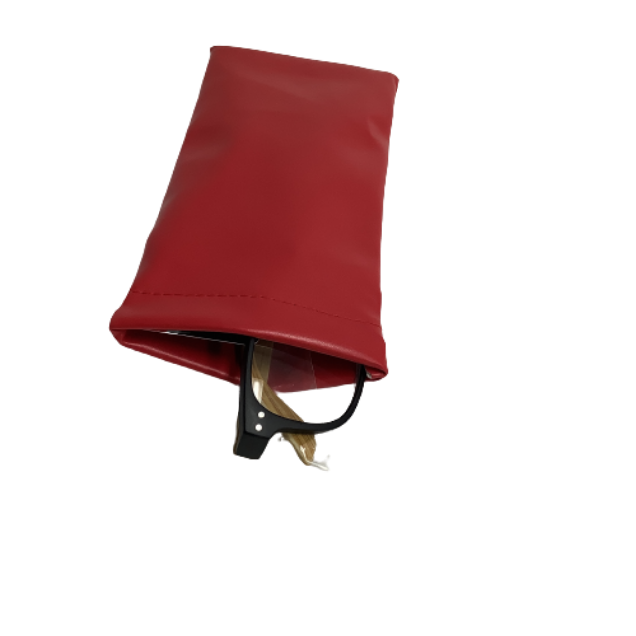 New MagniVision Unisex Leatherette Glasses Pouch Red #111370(s)