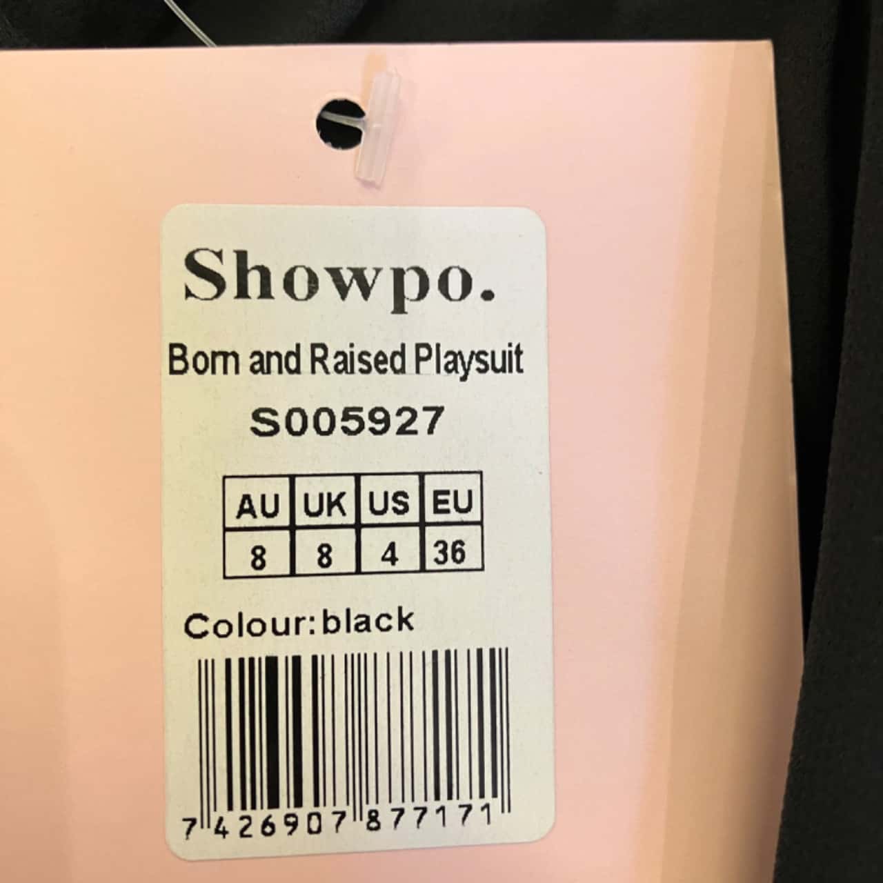 Showpo Womens Size 8 Black