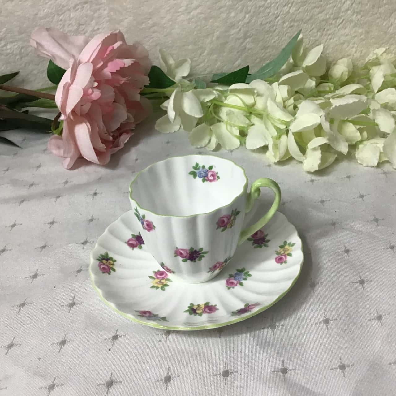 Vintage Shelley Floral Pattern Bone China Cup and Saucer(s)