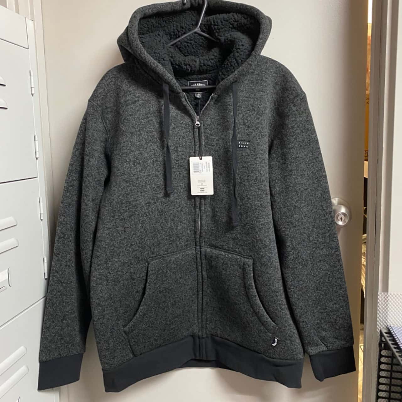 Mens Billabong Jacket W/Hood Size XL Black