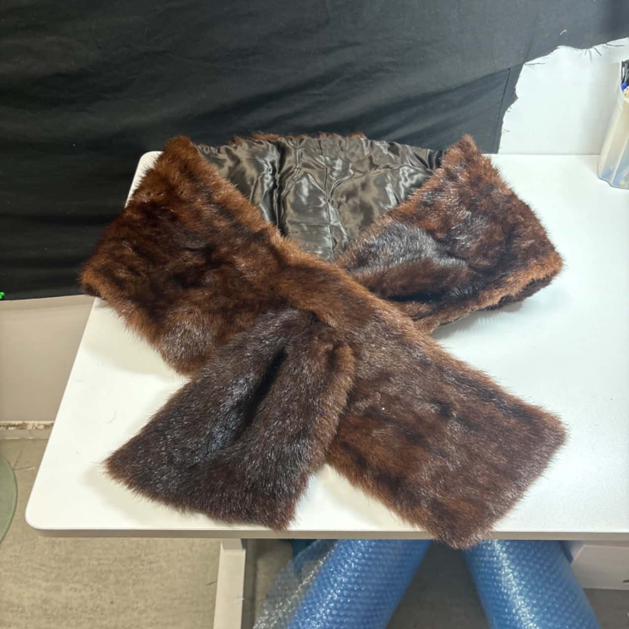 Women Brown Faux fur Caplete