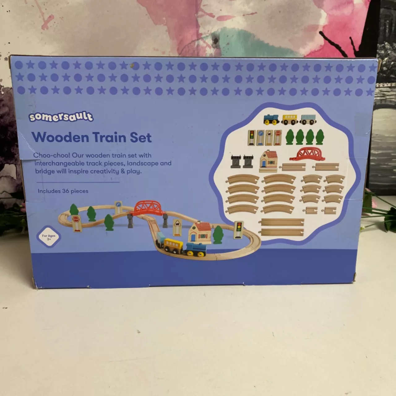 Somersault 36pce Wooden Train Set Playset - Used Very Good | Salvos Stores