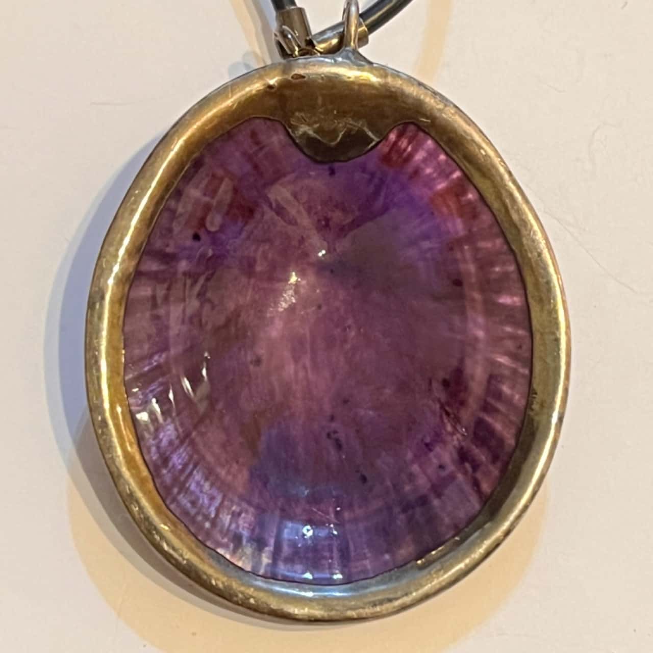 Unique Purple Shell Shaped Necklace
