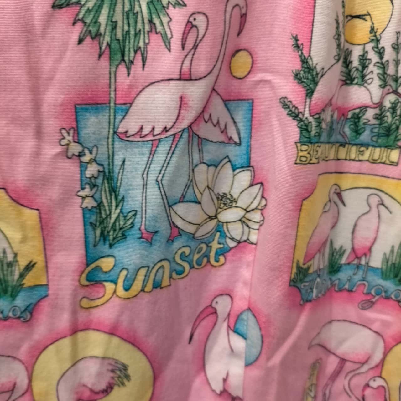 Hell Bunny Vixen Size XXXL Sleeveless Pink Flamingo Print Dress VGUC