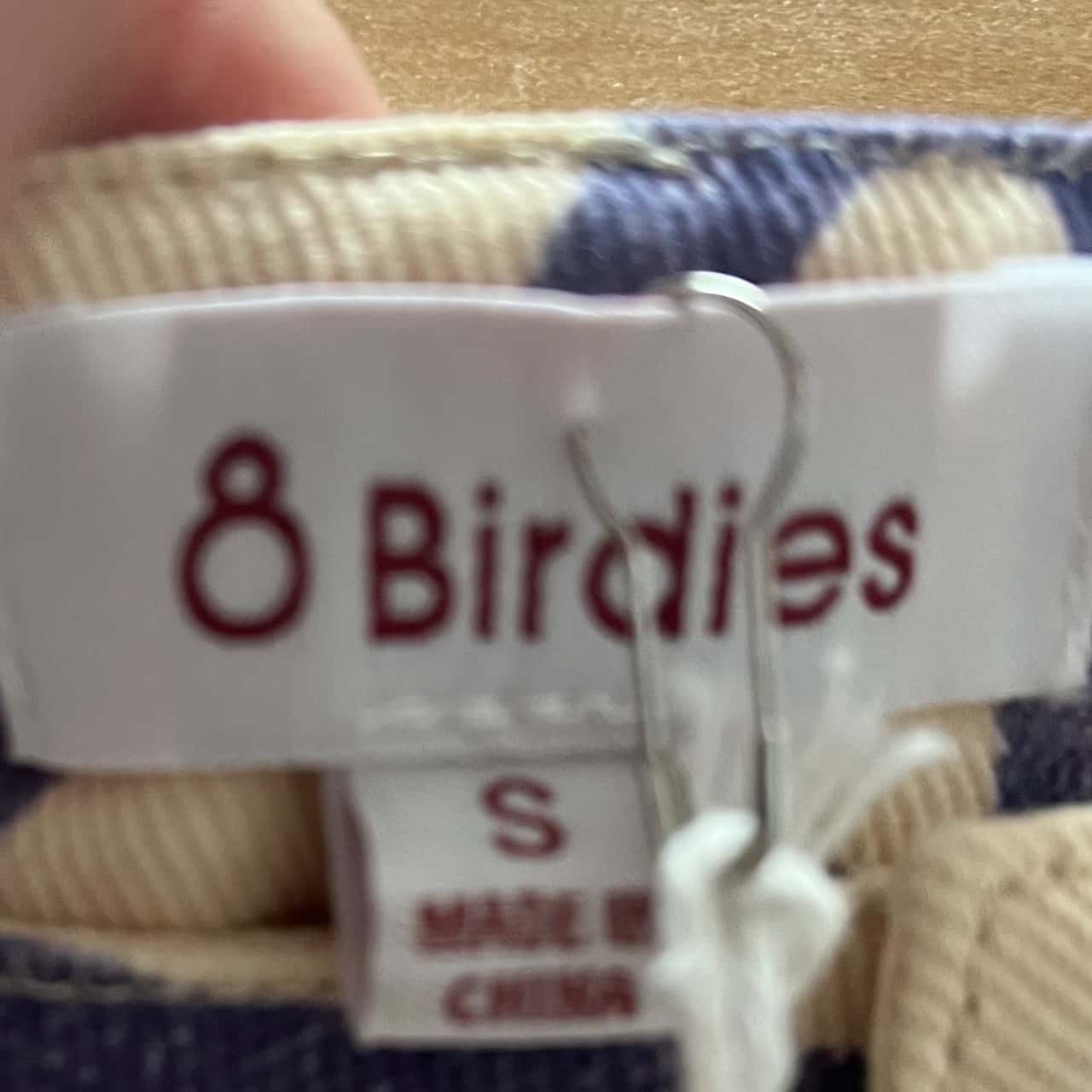 BNWT 8 Birdies cream/ purple pattern jeans Size S- so FuNkY!(s)