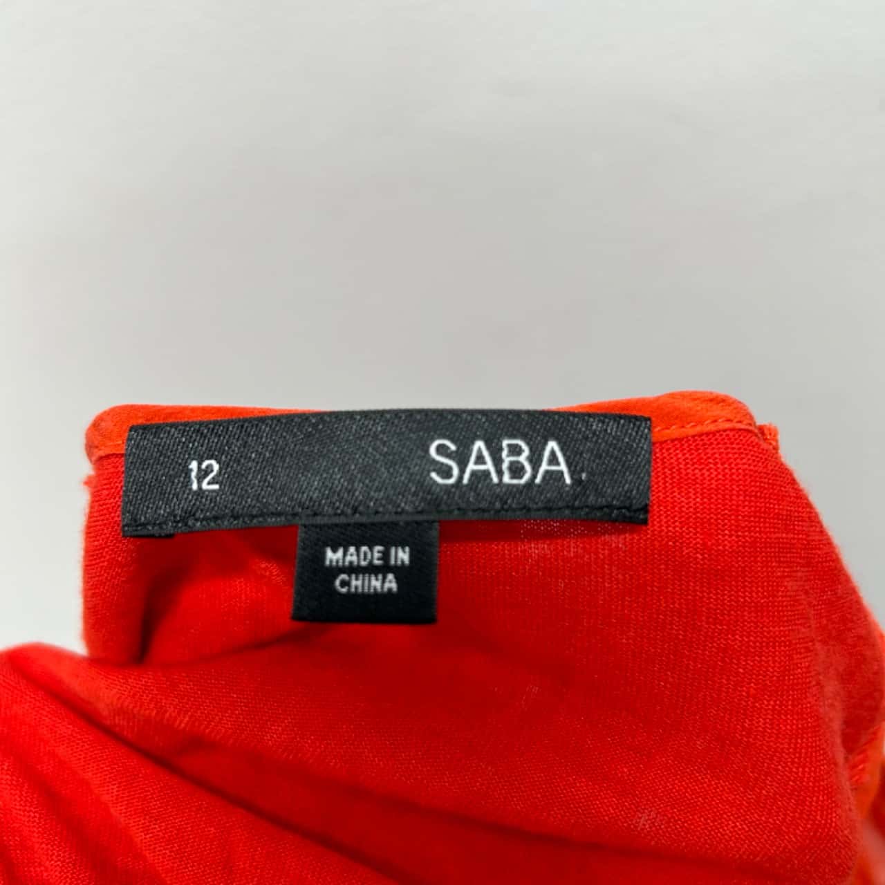 SABA Womens Size 12 Red Linen/Silk Shirt (s)