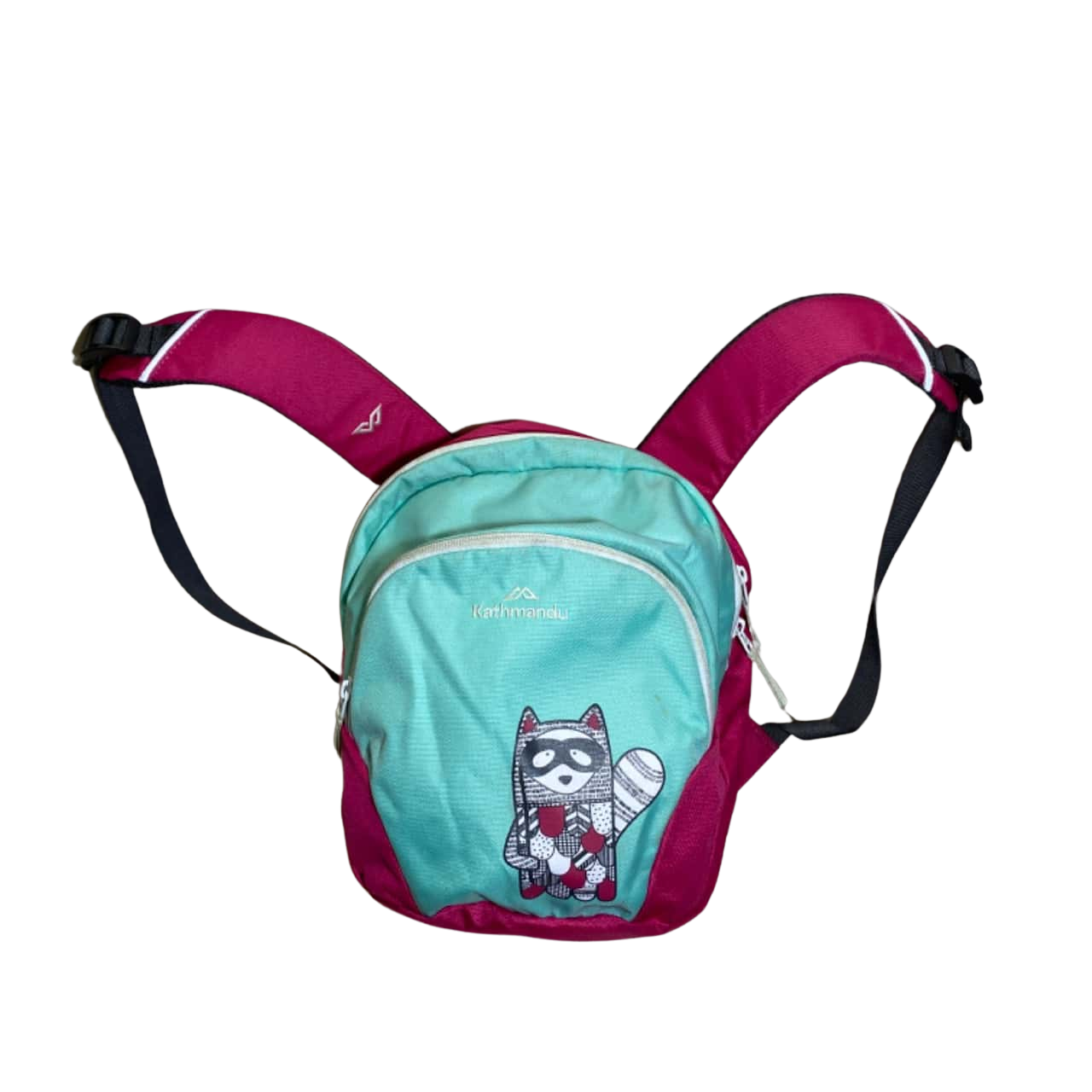 Kathmandu Small Back Bag Pink and Green (s)