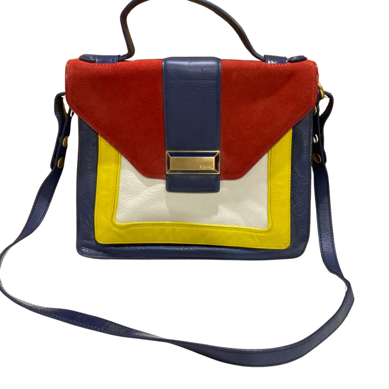 Mimco Womens Cross Body Bag / Handbag Blue / Red / White / Yellow (s)