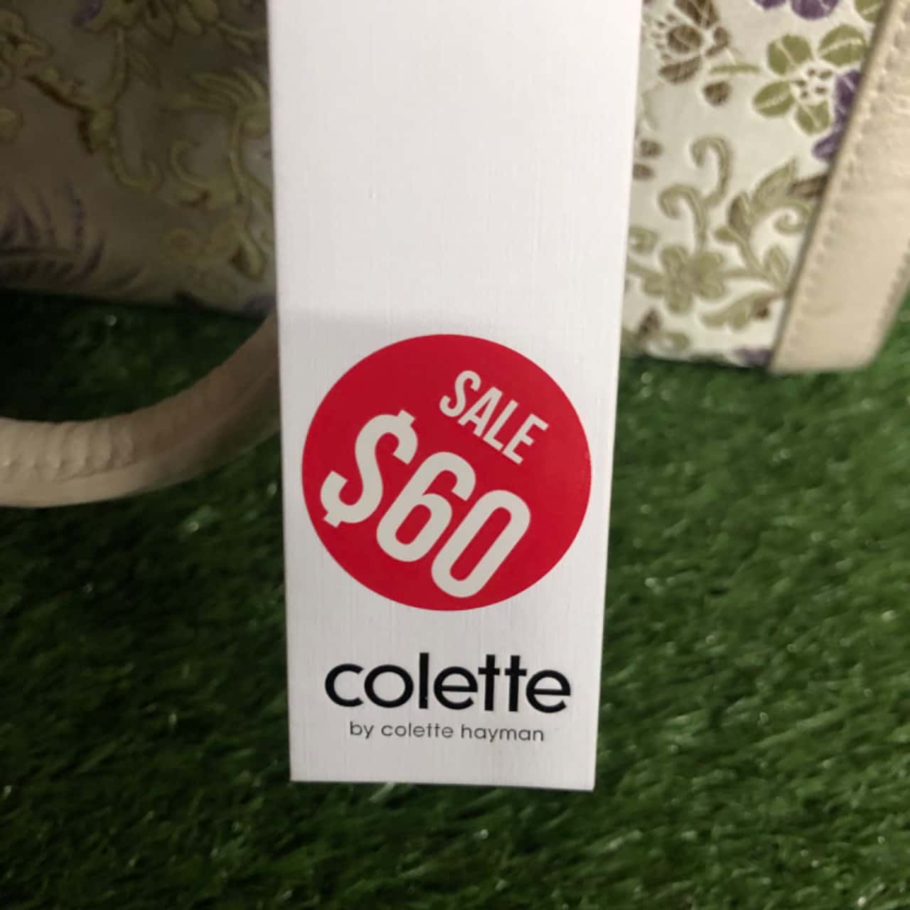 Colette Cream & Lilac Floral Handbag (s)