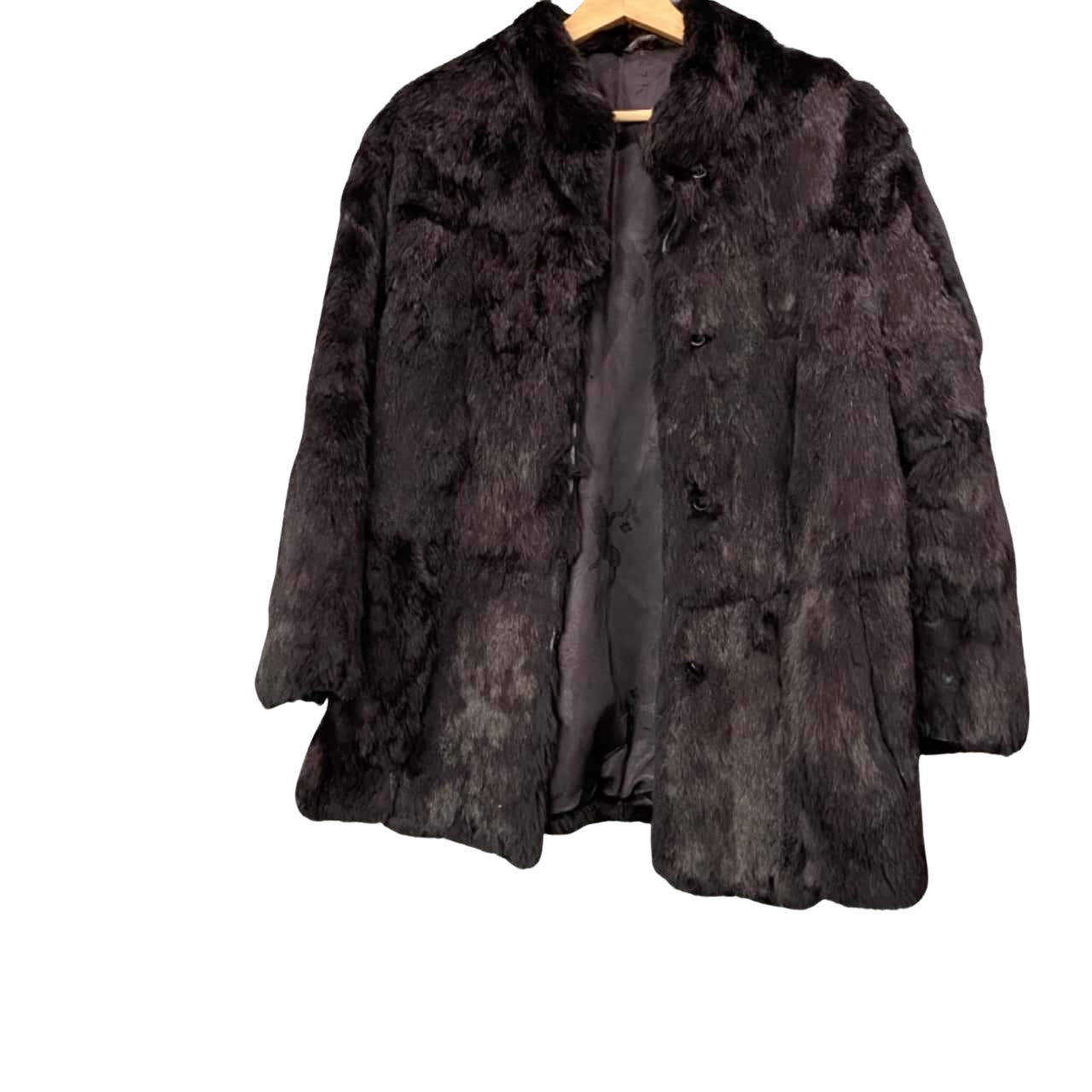 Women’s Rabbit Fur Black Jacket