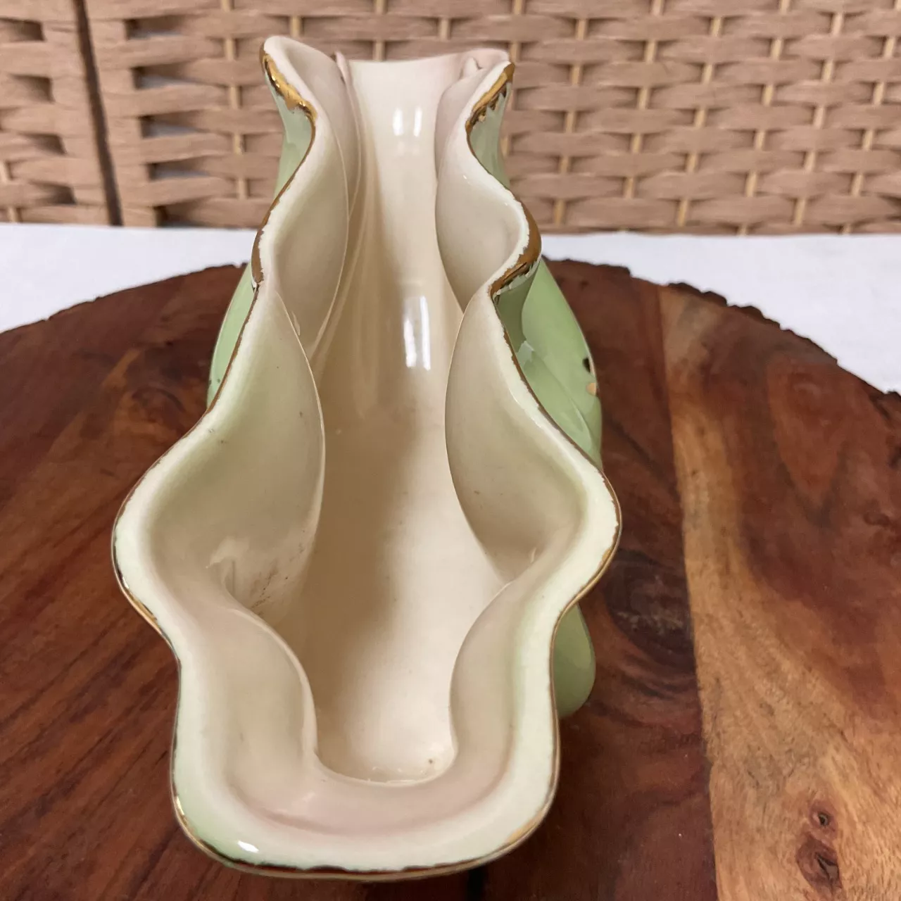 Vintage Rare Pates Pottery Vase Australia Slip Cast Earthenware Green ...