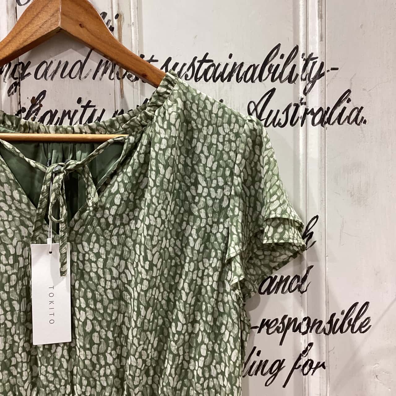Tokito Brand! BNWT! RRP $89.95! CHIC MODERNIST SAGE COLOURED DRESS ...