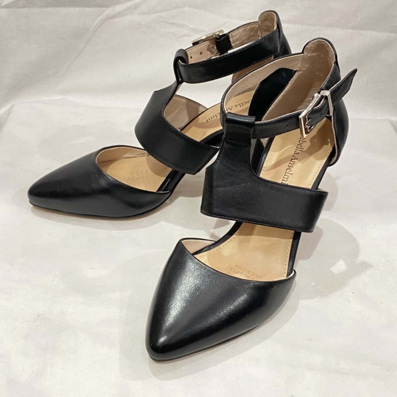 Brand New Womens SIZE 40 Isabella Anselini Leather High Heel Shoes