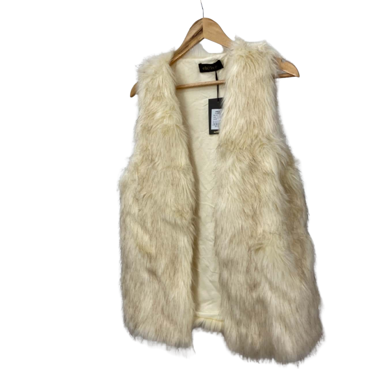 BNWT Eb&ive Size One Size Cream fluffy vest rrp 99.95(s)