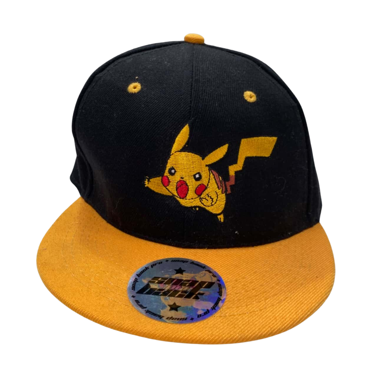 Black & Yellow Pokémon Pikachu SnapBack Cap