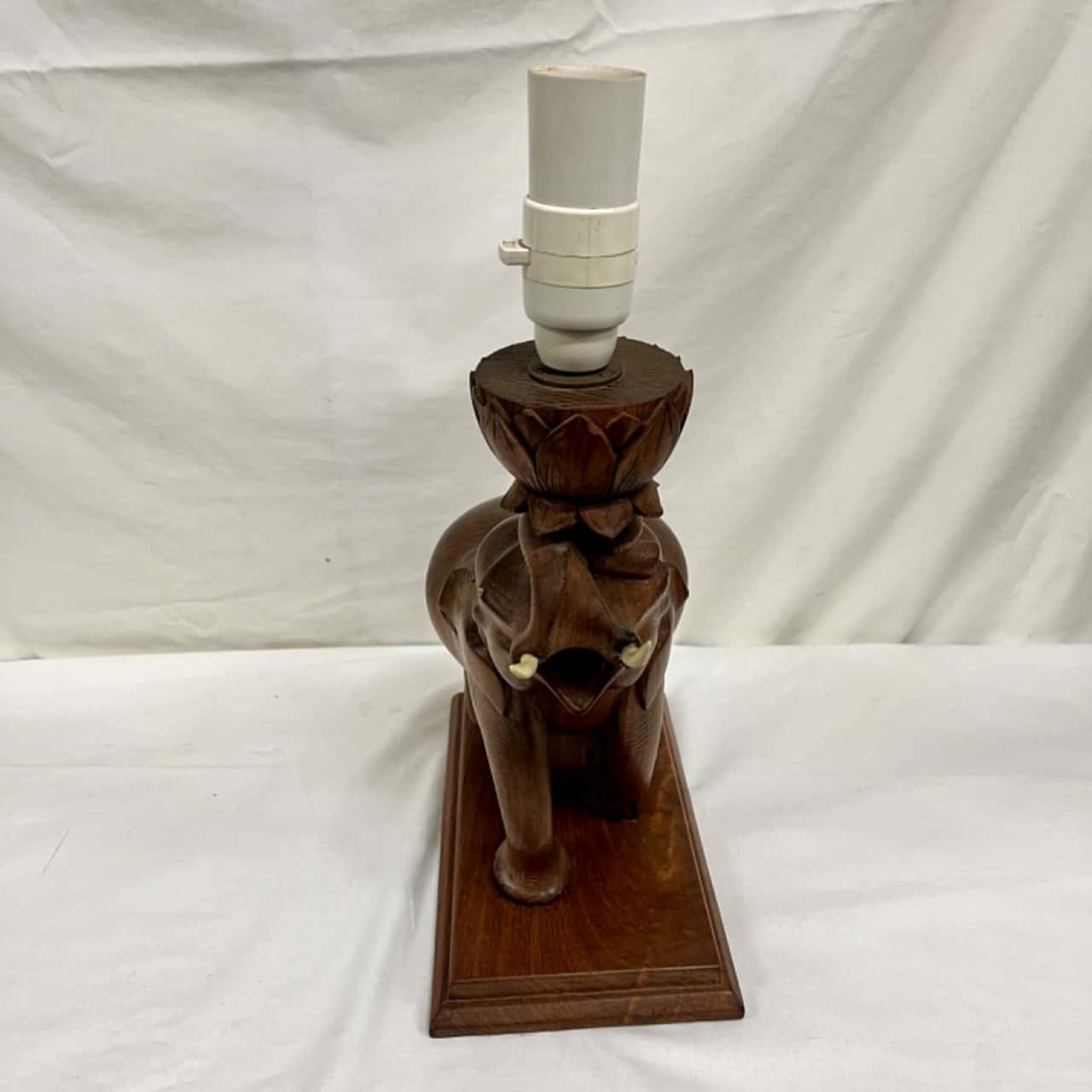 Gorgeous hand crafted wooden elephant/lamp(s)