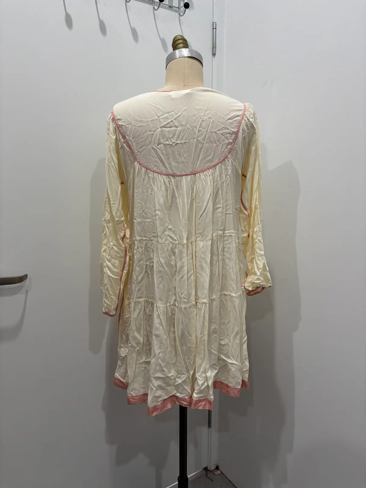 Flannel Womens Size M Casual Dress Off White / Pink - Used Very Good ...