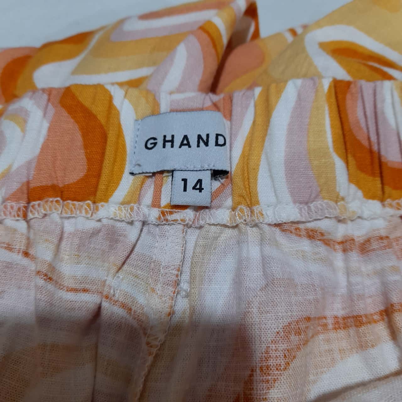 Ghanda Womens Size 14 Flared Orange / Pink / White / Yellow (s)