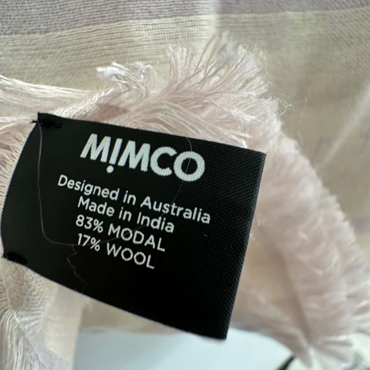 Mimco Lavender Beige Scarf (s)