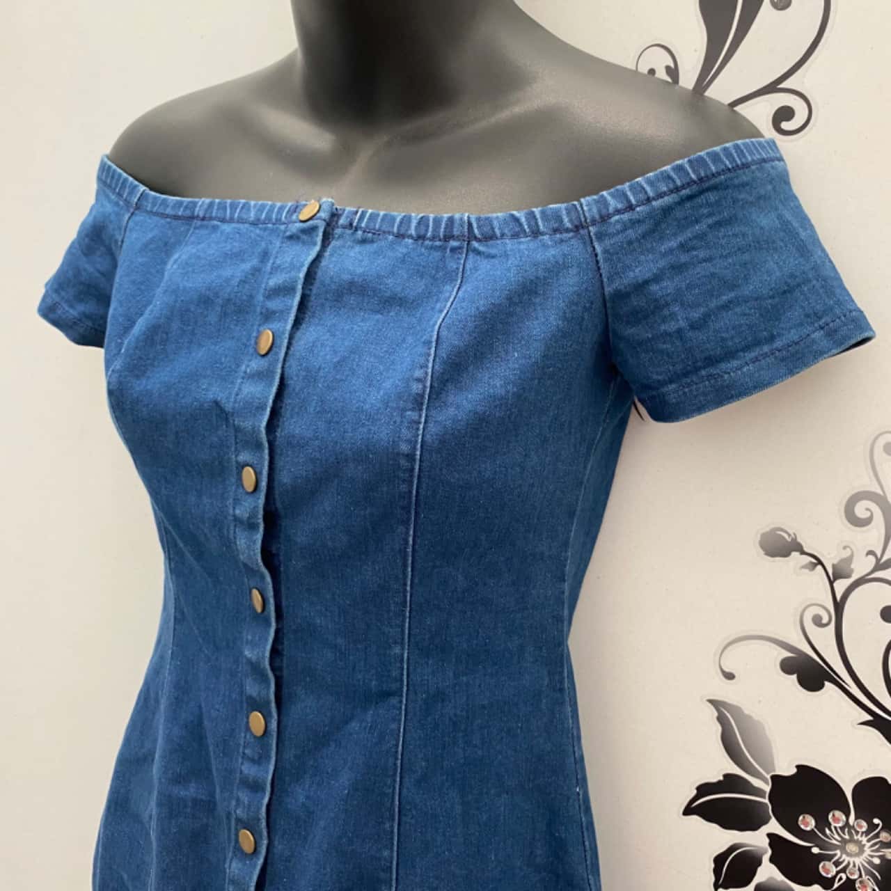 Womens ROSEBULLET Blue Denim Button Up Dress Brand New(s)