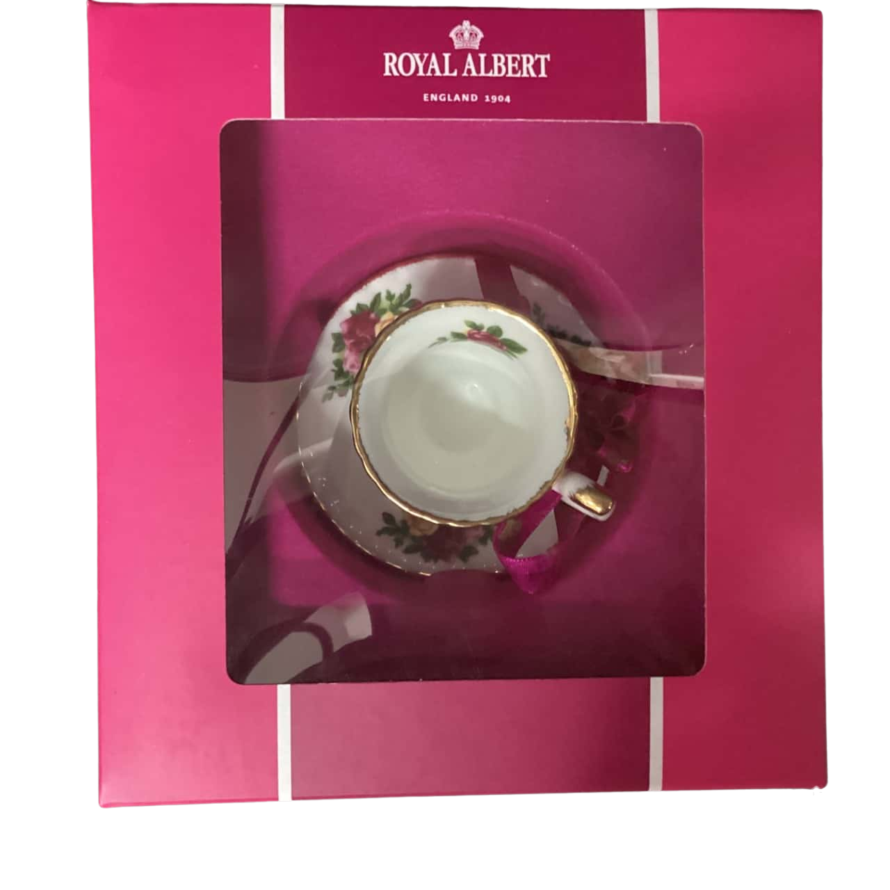 Mini Royal Albert Old Country Roses Tea Cup & Saucer Ornament (s)