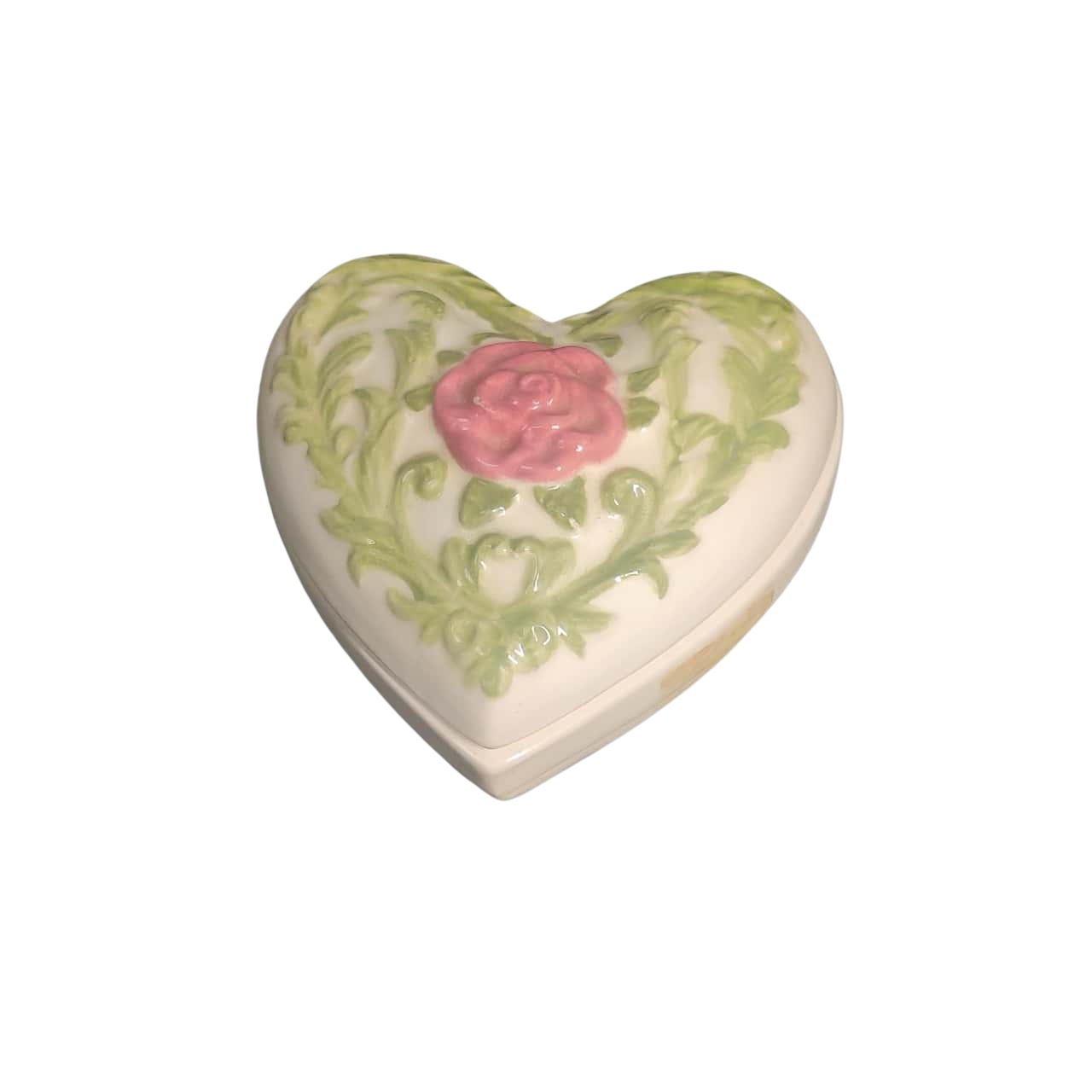 Porcelain Heart Trinket Container