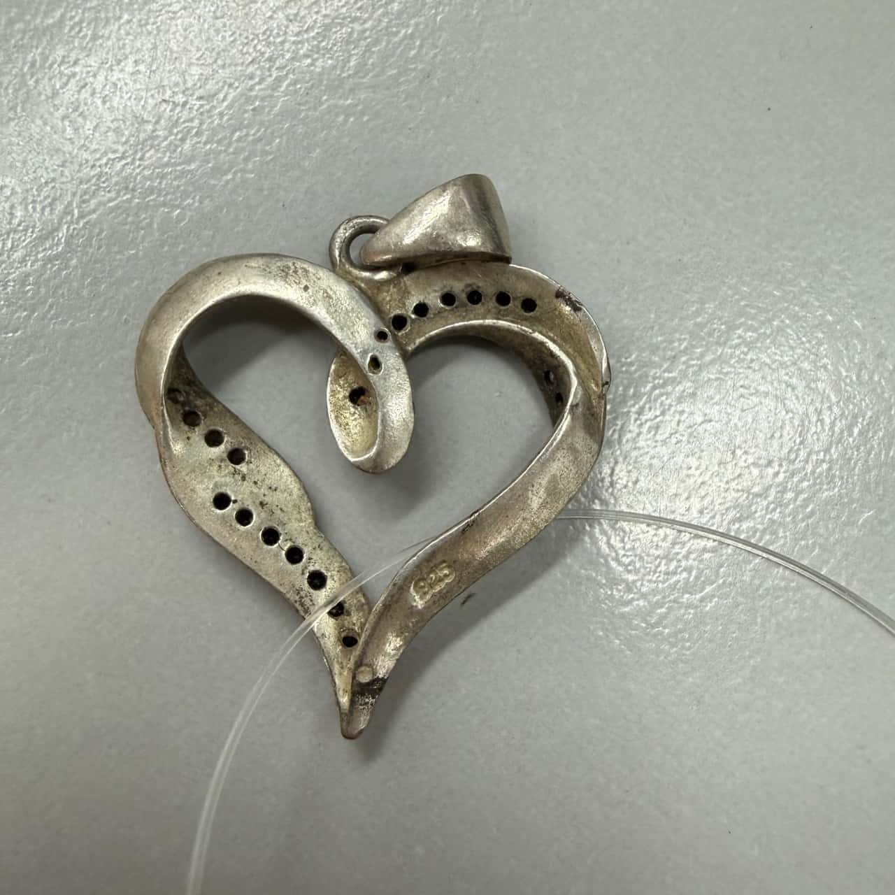 Sterling Silver Marcasite Heart Pendant (s)